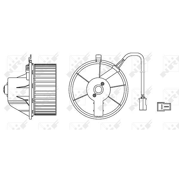 NRF 34152 вентилятор отопителя\ Audi (Ауди) 80 / a4, VW Passat (Пассат) 1.4-2.8i / d 86-01