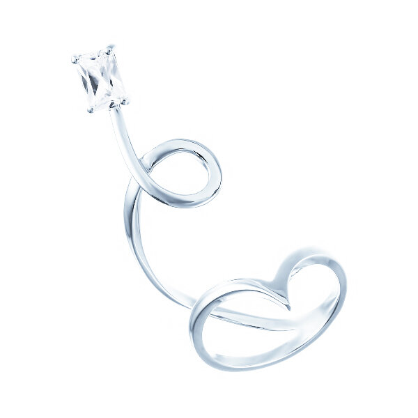 Кольцо, серебро, 925 проба, фианит