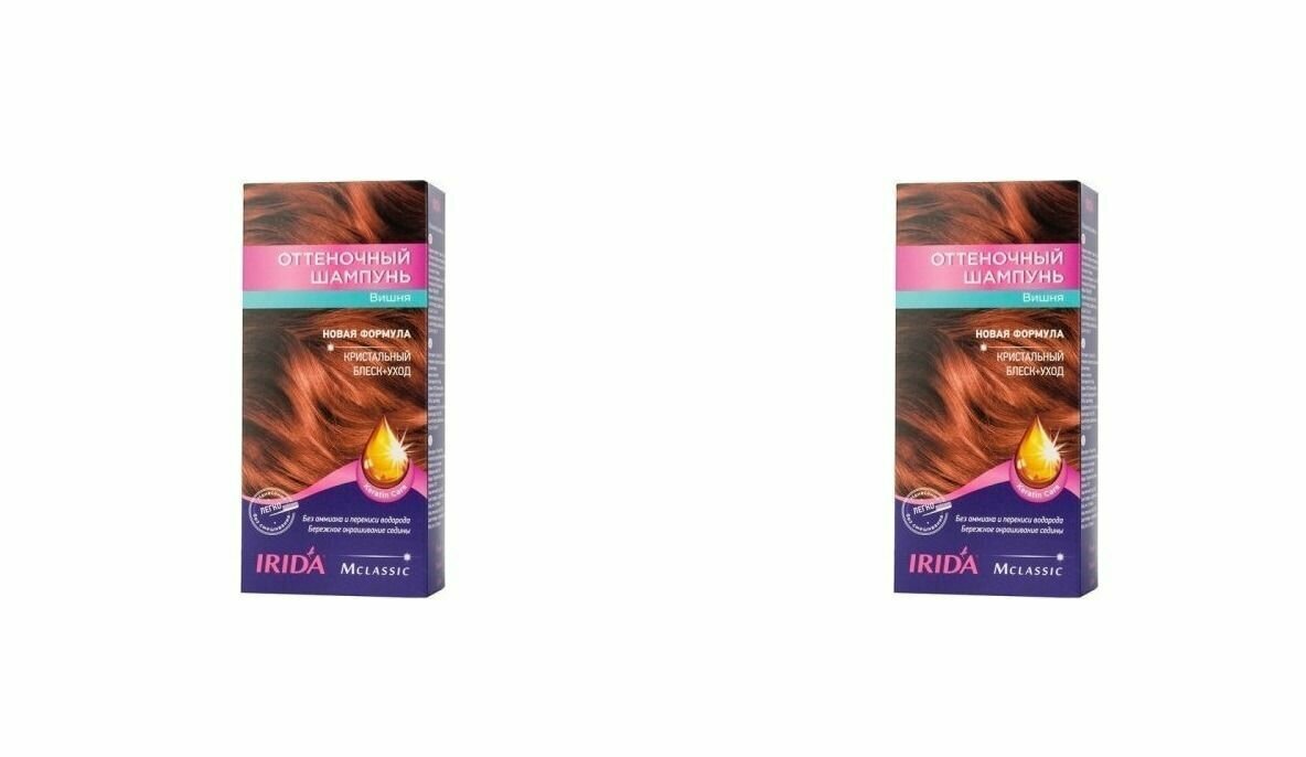 IRIDA, Оттеночный шампунь Вишня M Classic, 75 мл, 2 шт