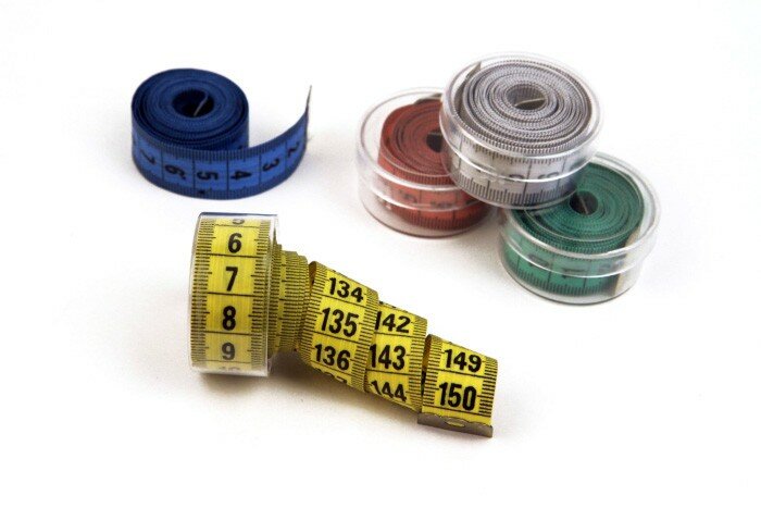 Сантиметровая лента в футляре, длина 150см, цвет ассорти, 32-029, МТ-03, 1шт