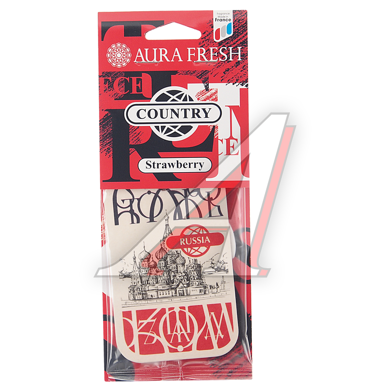 Ароматизатор подвесной картонный (strawberry) Country AURA FRESH
