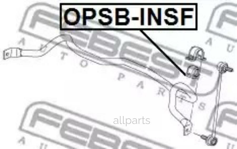 FEBEST OPSB-INSF втулка переднего стабилизатора OPEL ASTRA J 2010-