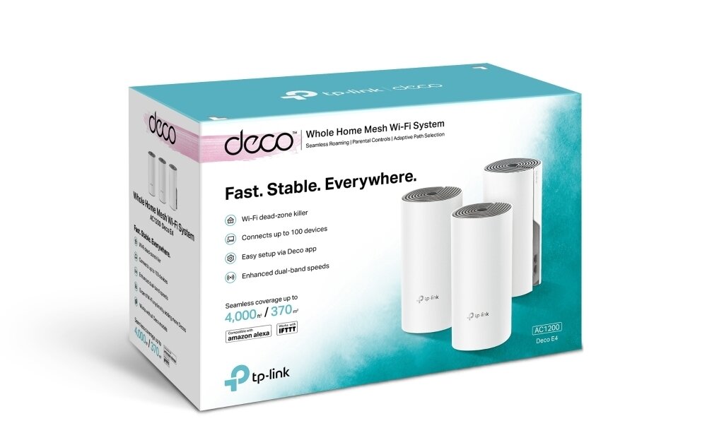Mesh Wi-Fi система TP-LINK Deco E4 (3-pack), официальная гарантия — фото 1