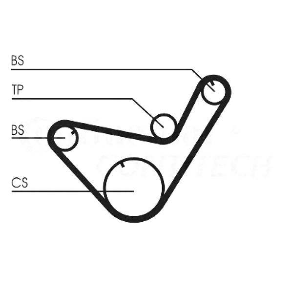 CONTITECH CT714 (2335642000 / 2335642010 / 2335642011) ремень грм mit l300 / Pajero (Паджеро) I 2.5d-tdi [4d56 / 4d56t]