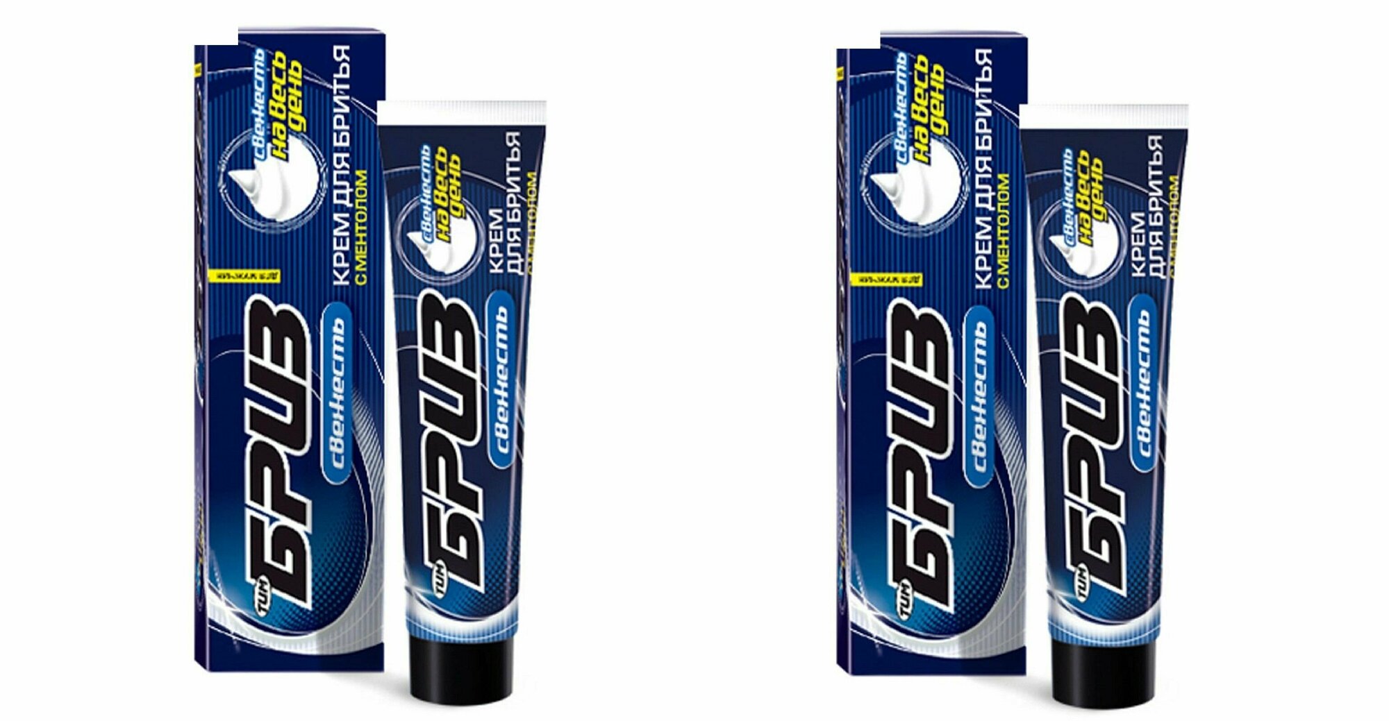 ТимБриз Крем для бритья,"Свежесть", с ментолом, 75мл, 2 штуки