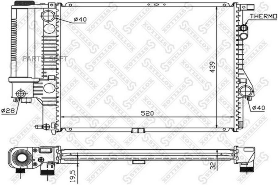 STELLOX 10-25022-SX Радиатор двигателя ()