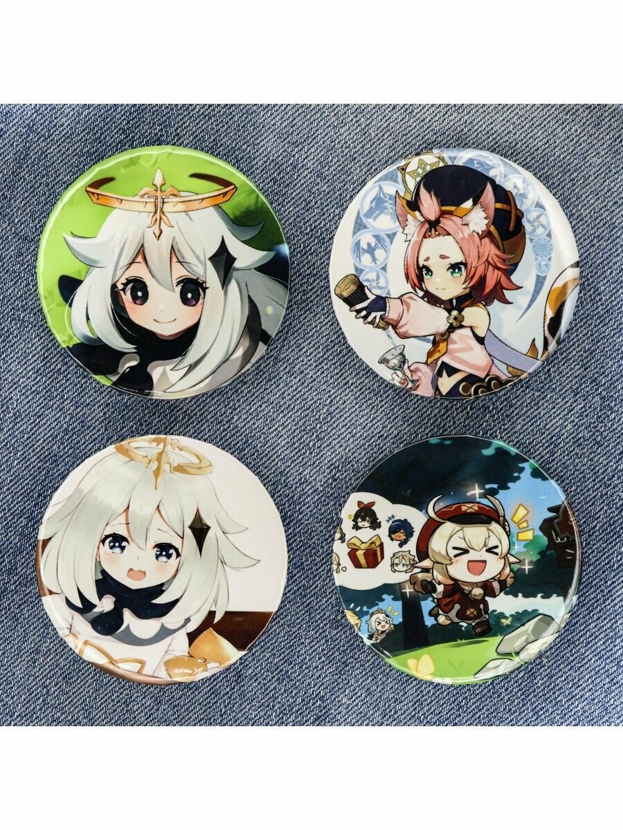 Набор значков аниме серии Genshin Impact