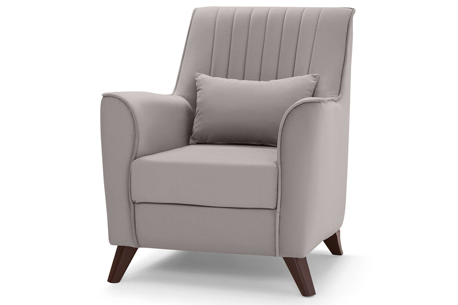 Кресло SCANDICA Оксфорд, 74,5х87х81 см, обивка велюр, цвет серо-бежевый