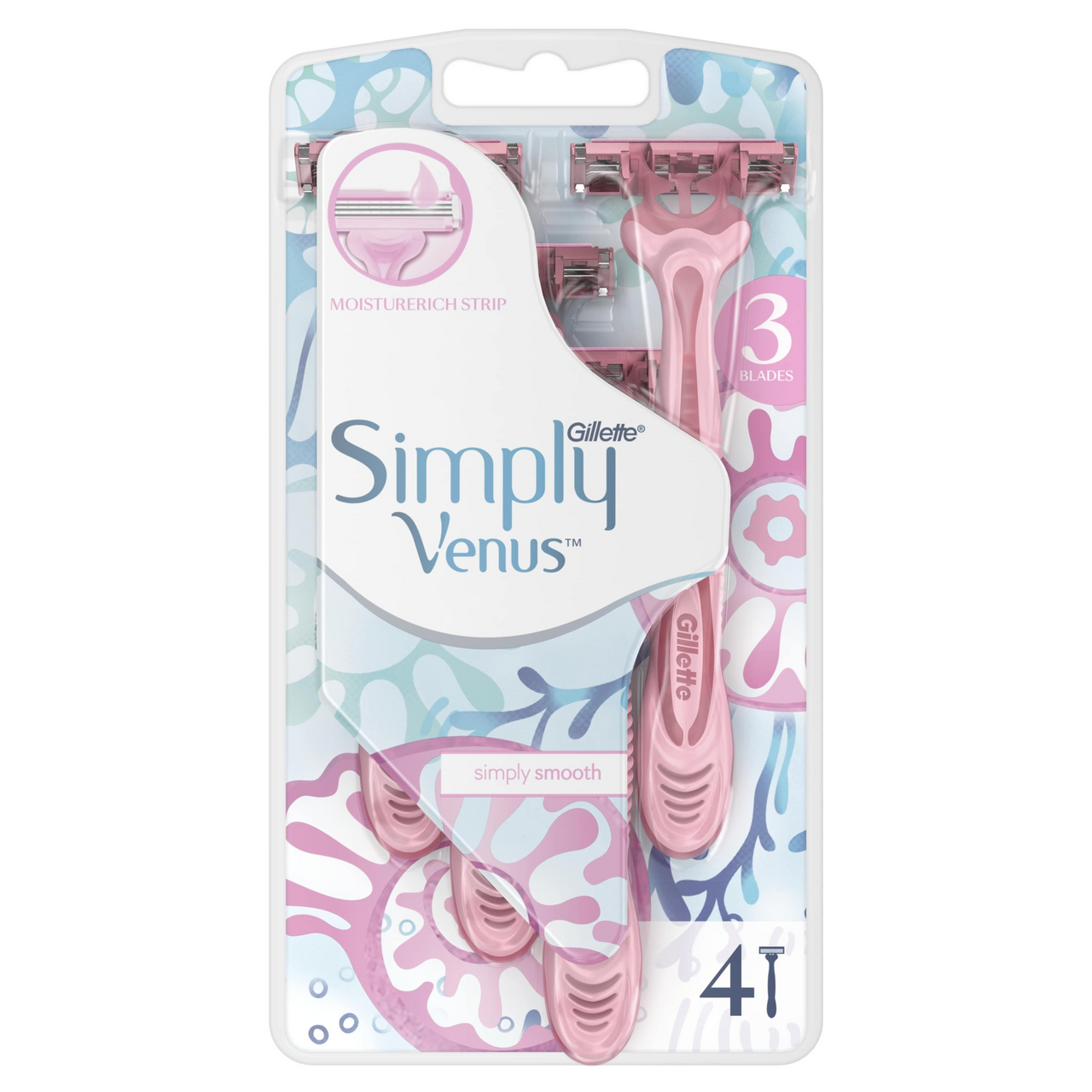 Станок для бритья Gillette Simply Venus одноразовый, 4шт