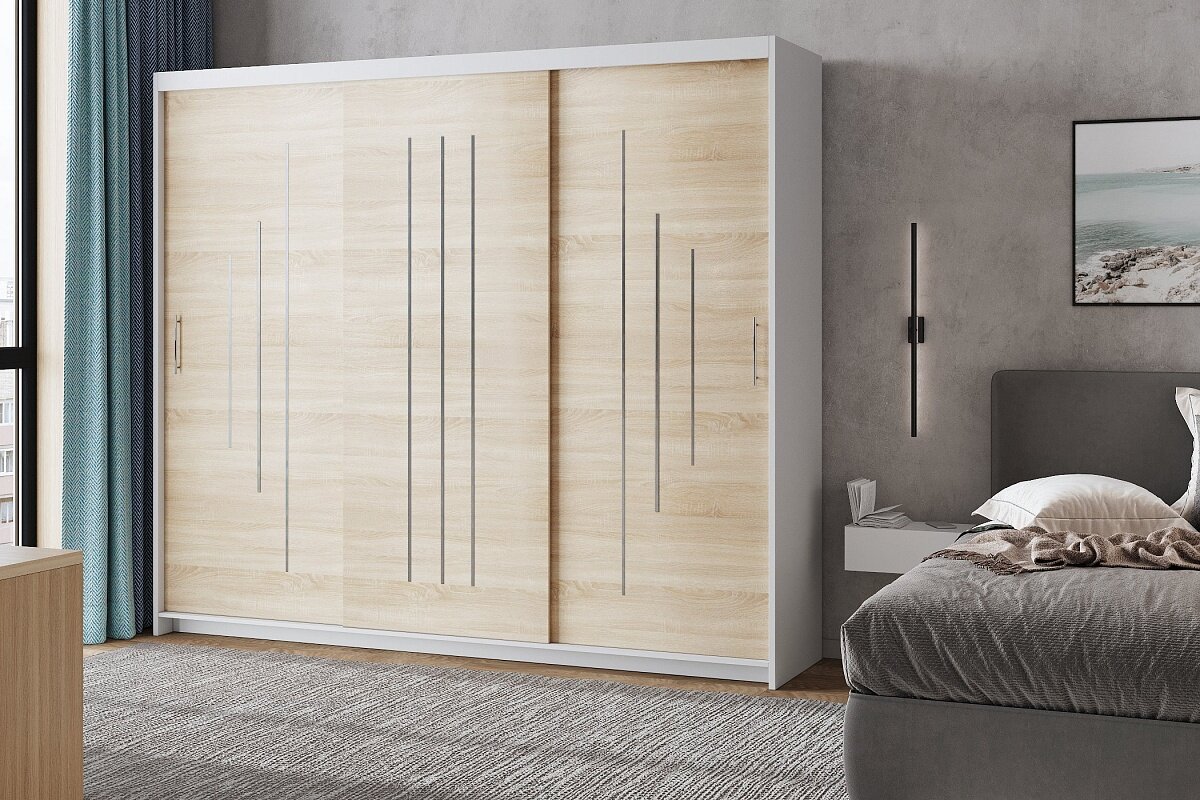 Шкаф-купе МебельЛэнд24 Валмиера - 7 190x70x250 для одежды трехдверный