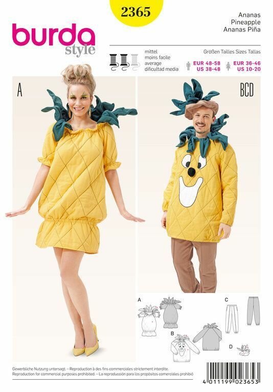 Выкройка Burda 2365- Ананас