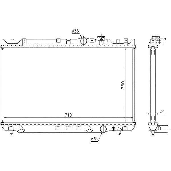 STELLOX 10-25841-SX (1025841_SX / RF2A15200) радиатор системы охлаждения\ Mazda (Мазда) 626 gf 2.0tdi 97