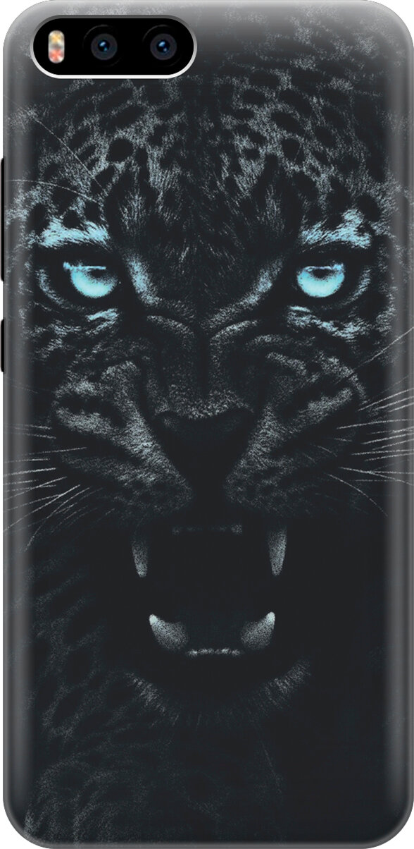 Силиконовый чехол на Xiaomi Mi 6, Сяоми Ми 6 с принтом "Голубоглазая пантера"