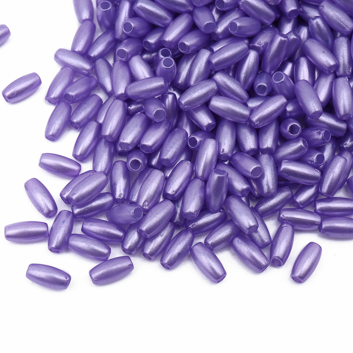 Бусины для рукоделия пластиковые 'жемчуг' форма рис, 3*6 мм, 15г, Astra&Craft (Фиолетовый) (4AR293/294)