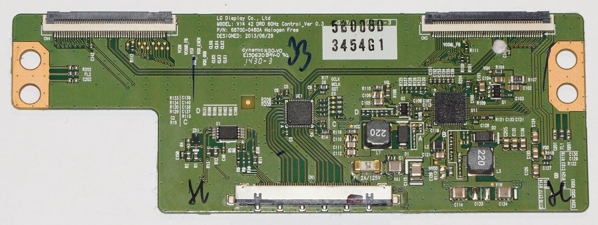 T-CON (6870C-0480A) для LG 42LB565V Б/У с разбора