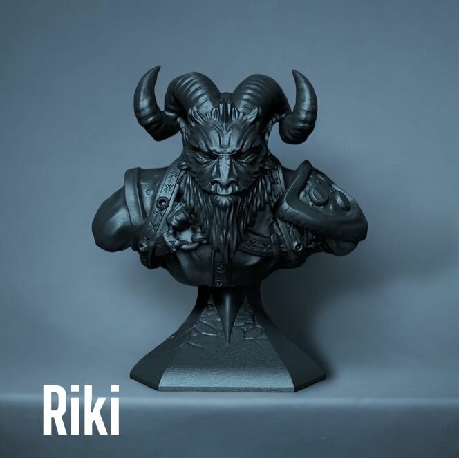 Модель-бюст персонажа Riki, дота, сувенир, в подарок, для раскрашивания