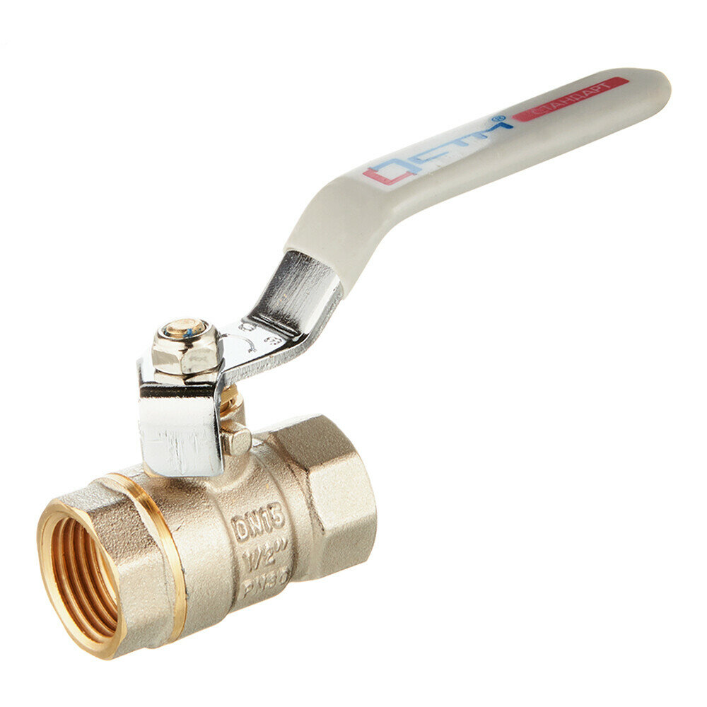 Кран шаровой латунный СТМ 1/2 ВР(г) х 1/2 ВР(г) ручка прямой СТМ CWFFH012/20990