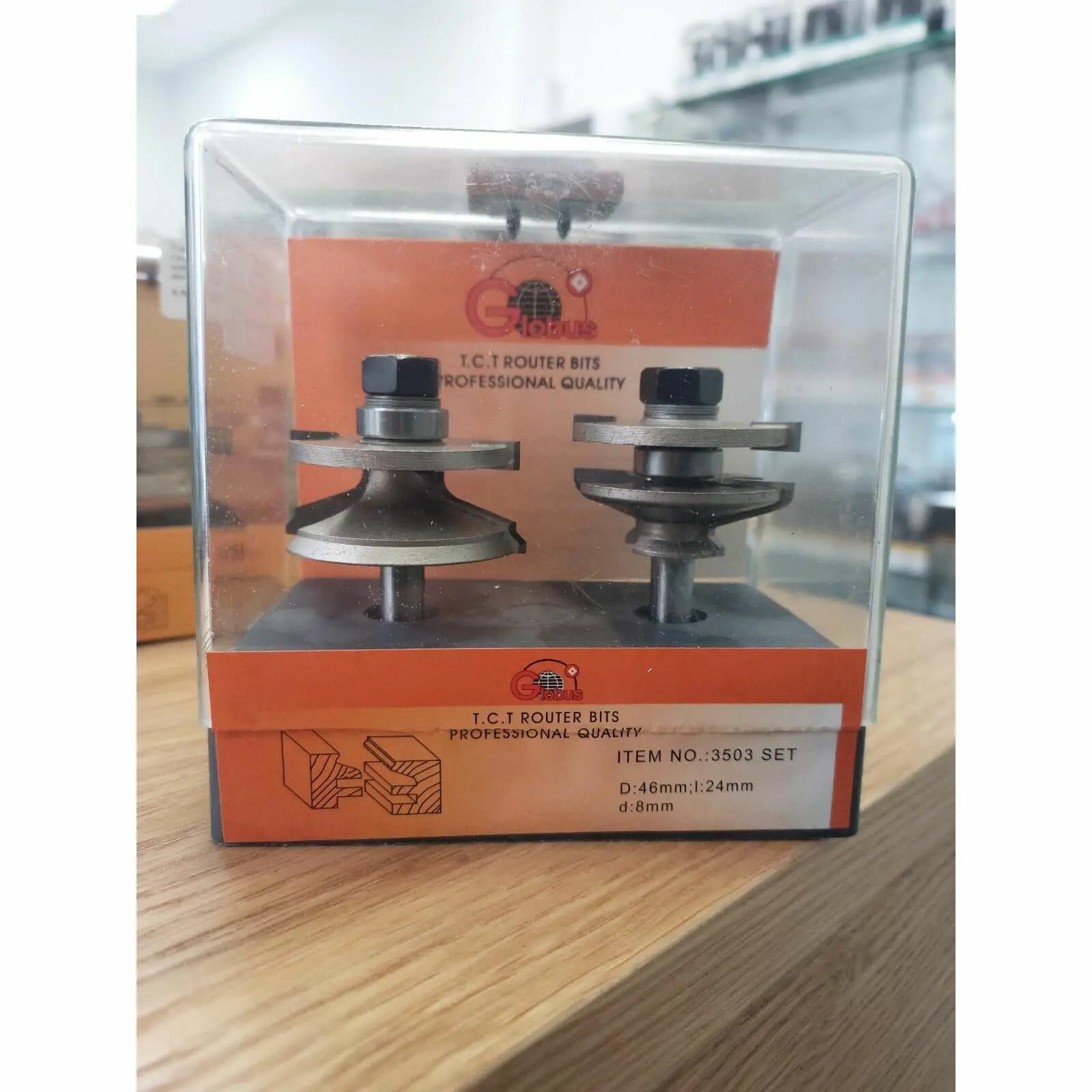 Набор фрез для рамочных фасадов Глобус 3503 Set D:46mm I:24mm d:8mm комбинированная рамочная Арт:3503SD46d8