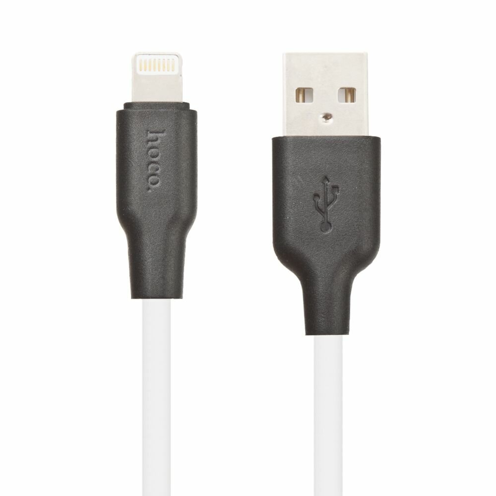 USB кабель HOCO X21 Silicone Lightning 8-pin, 1м, силикон (белый)