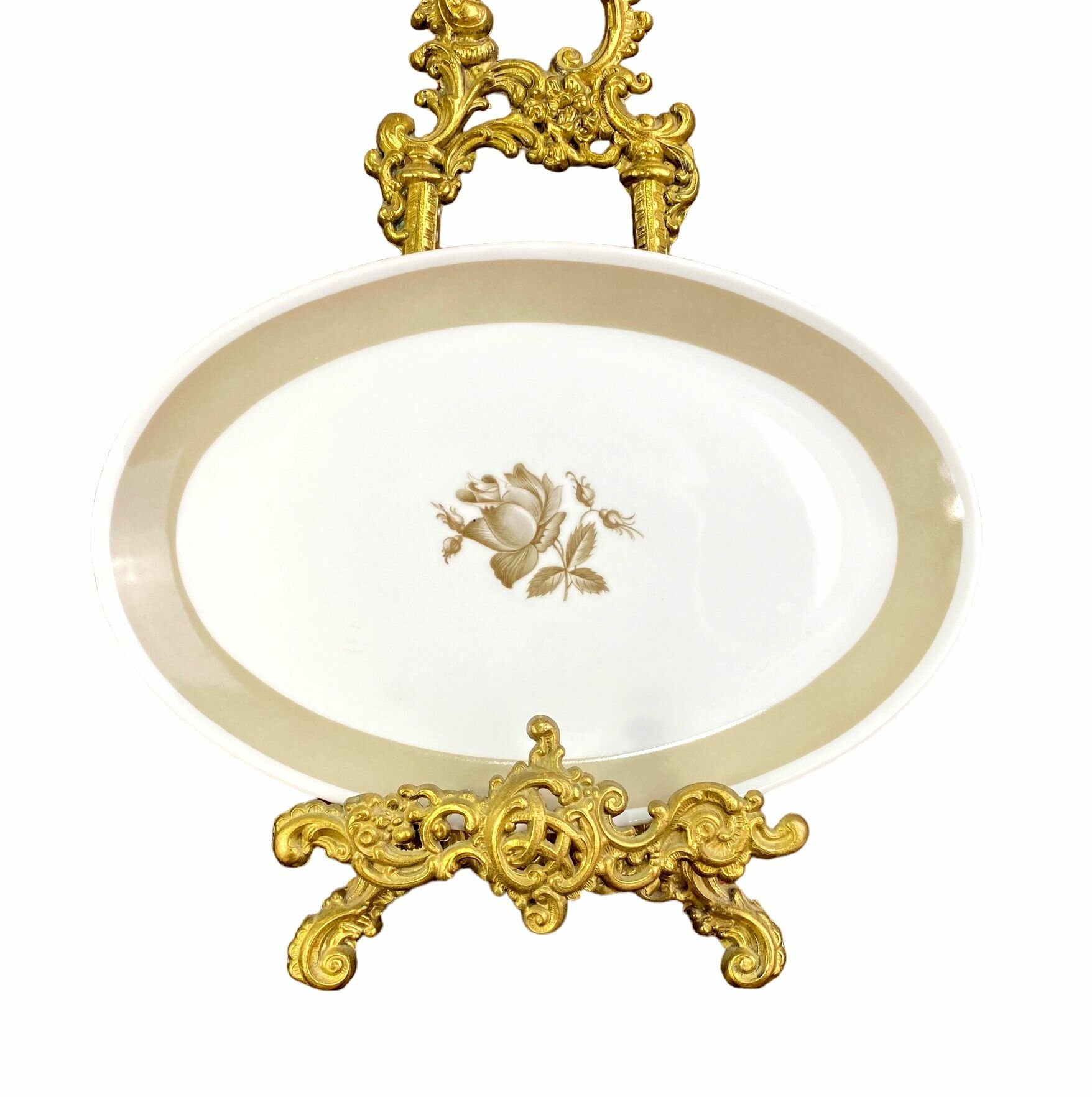 Блюдо винтажное овальное Koenig Tettau. Германия