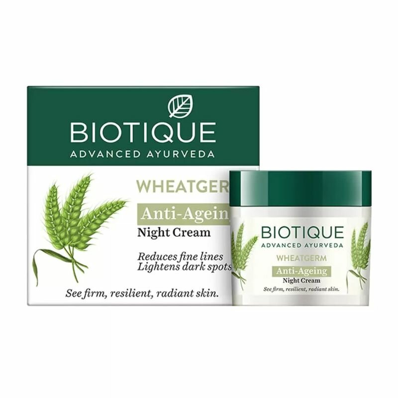 Антивозрастной ночной крем для лица зародыши пшеницы Биотик (Bio Wheatgerm Anti-Ageing Night Cream Biotique), 50 г.