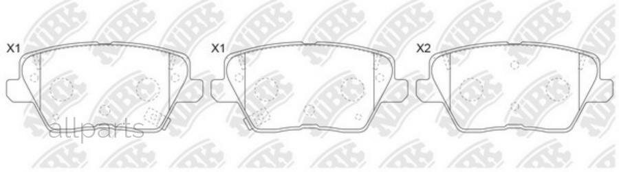 NIBK PN0795 Колодки тормозные задние дисковые