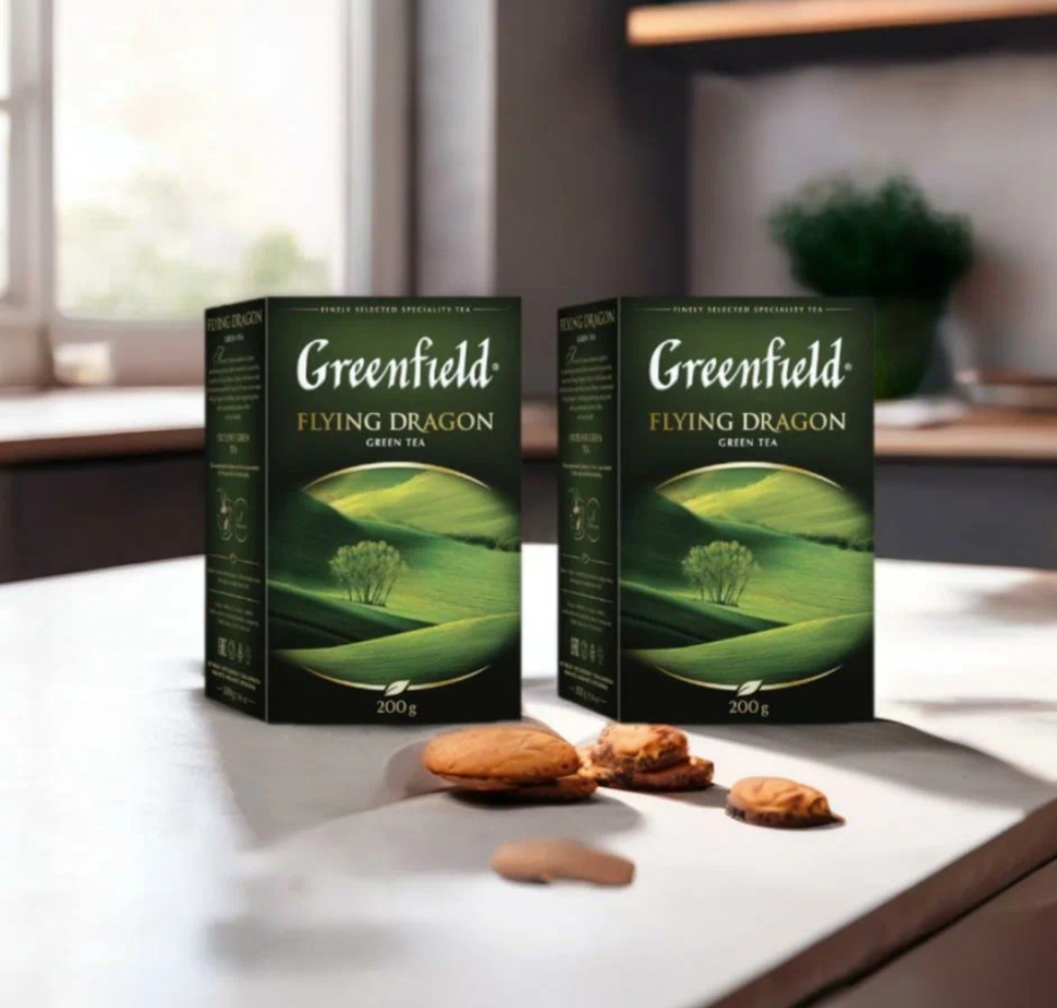 Чай зеленый Greenfield Flying Dragon 200 грамм 2 штуки