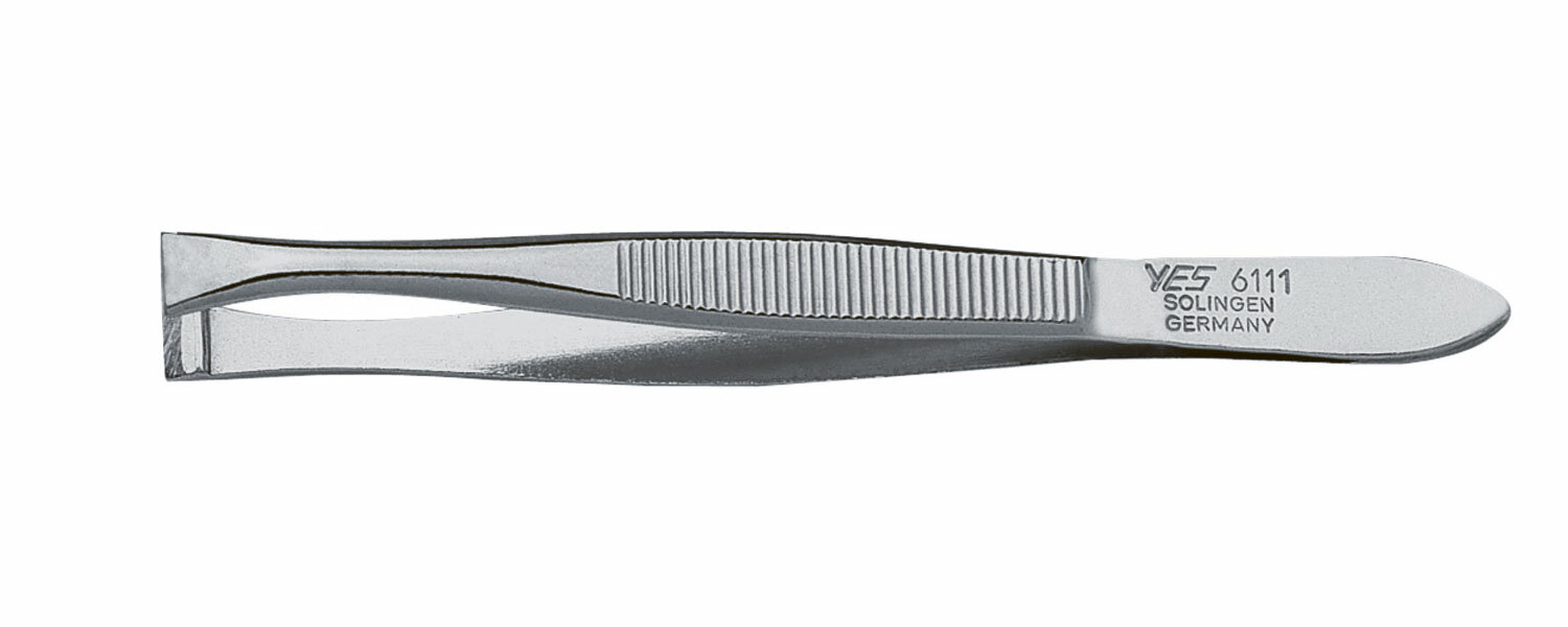 Yes 96111 Пинцет yes прямой, серебристый, 9 см