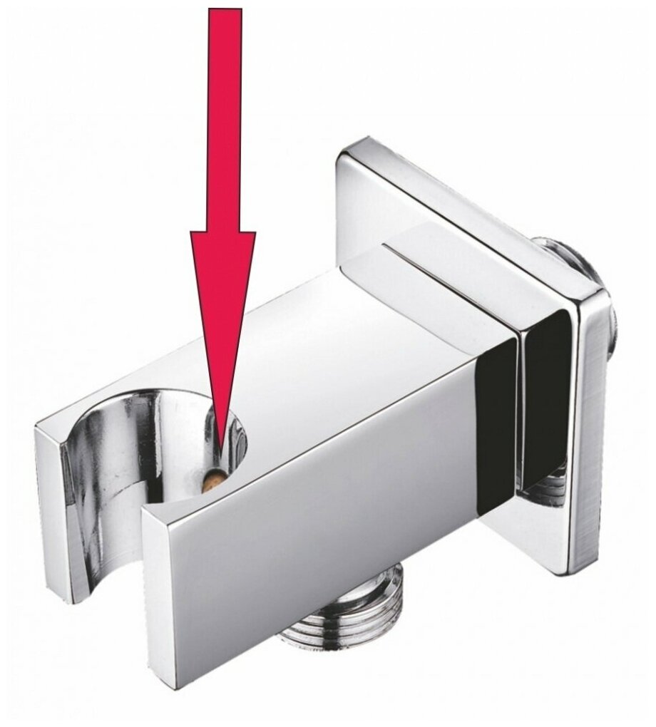 Держатель душевой лейки со шланговым подсоединением и с фиксатором клапан-автомат Ganzer GZ-5172