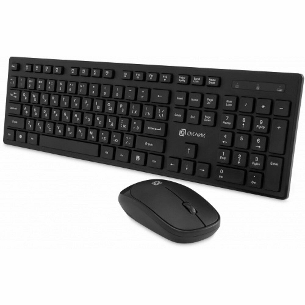Комплект (клавиатура + мышь) OKLICK S255W (1909361) беспроводной