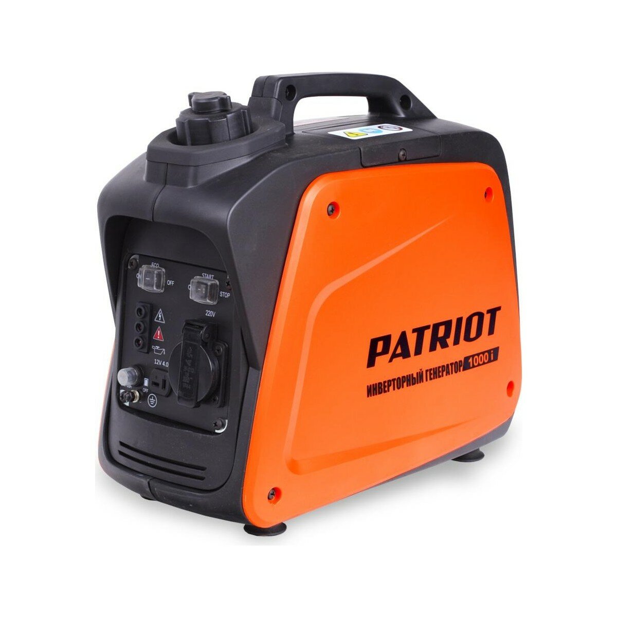 Генератор инверторный PATRIOT 1000i, 0,7/0,9 кВт, уровень шума 58 dB, вес 8,5 кг
