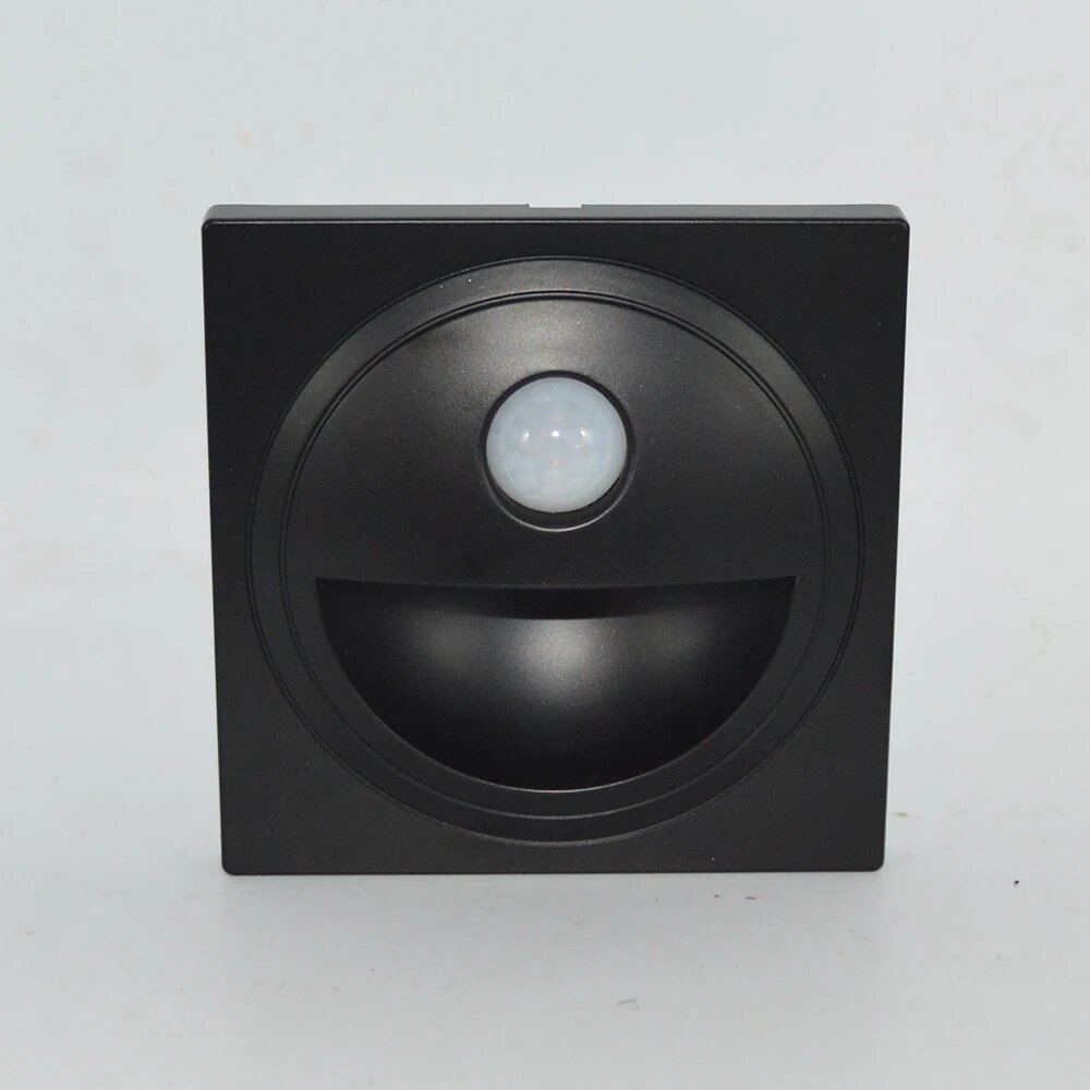 SANDIY Настенный светильник с датчиком движения 220V Черный, Warm White (3000K), черный, 0.6W