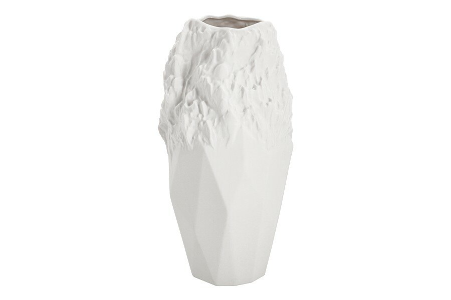 Ваза для цветов, 25,5 см, декоративная, фарфор P, белая, матовая, Текстура, Gloria (Home&Style)
