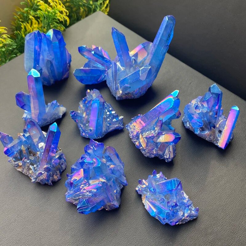 Голубой кварцевый кластер LHZN 10-20g