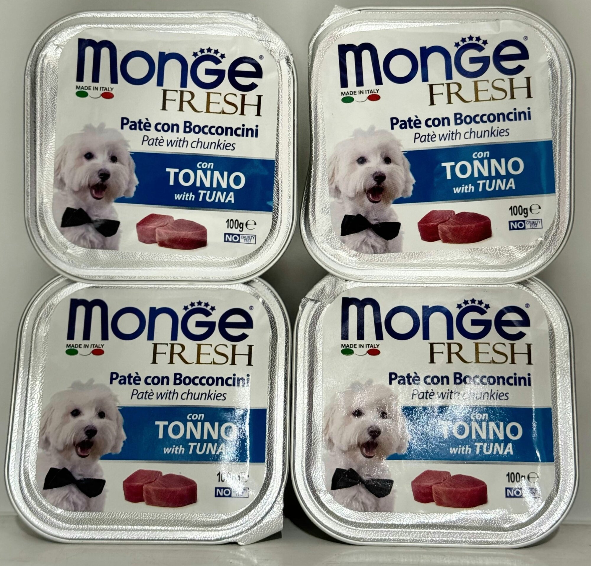 Monge Dog Fresh Pate консервы для собак паштет тунец 4шт по 100г