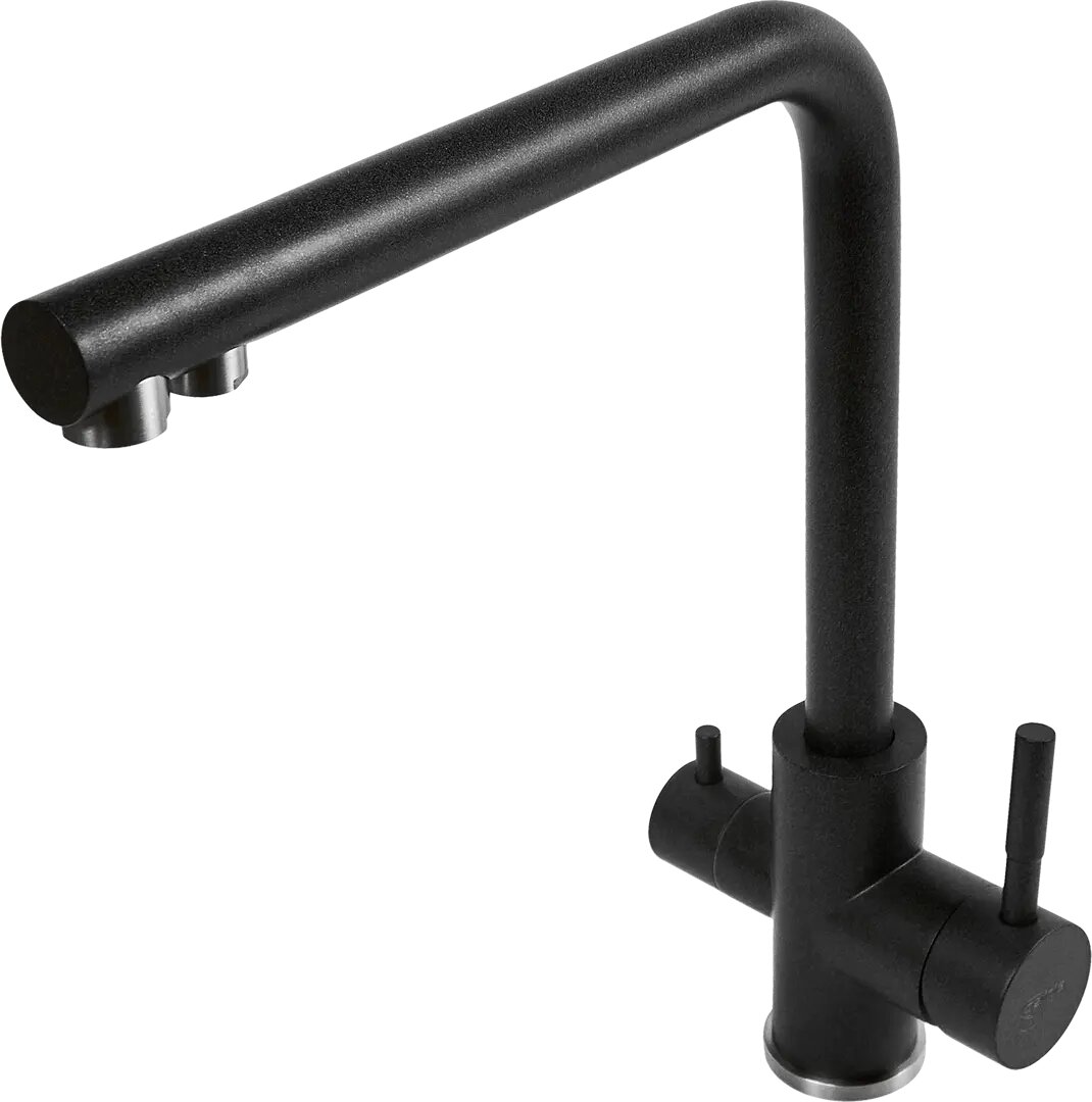 Смеситель кухонный Delinia Луза высота 34.7 см цвет черный