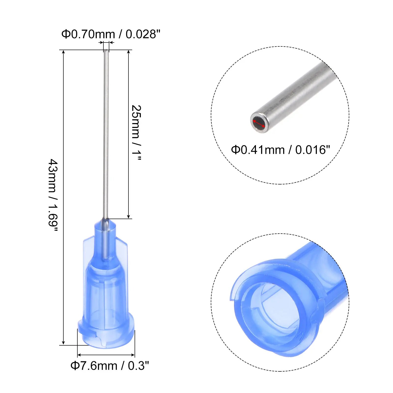 UXCELL Дозирующие иглы для клея 10/20 шт. 20pcs, 22G