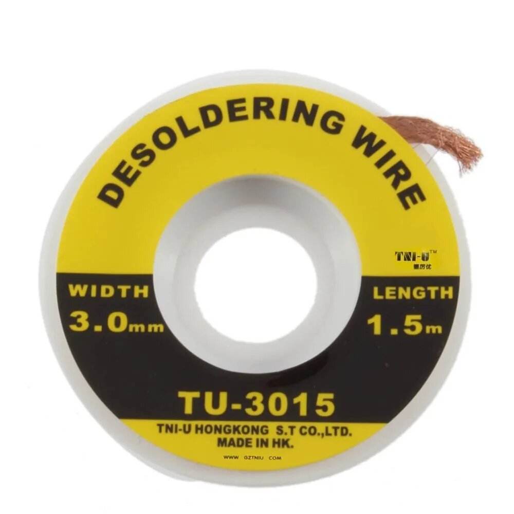 Безопасность 5 футов Оплетка для припоя BGA 3 мм, аксессуар для пайки, металлический цвет, олово