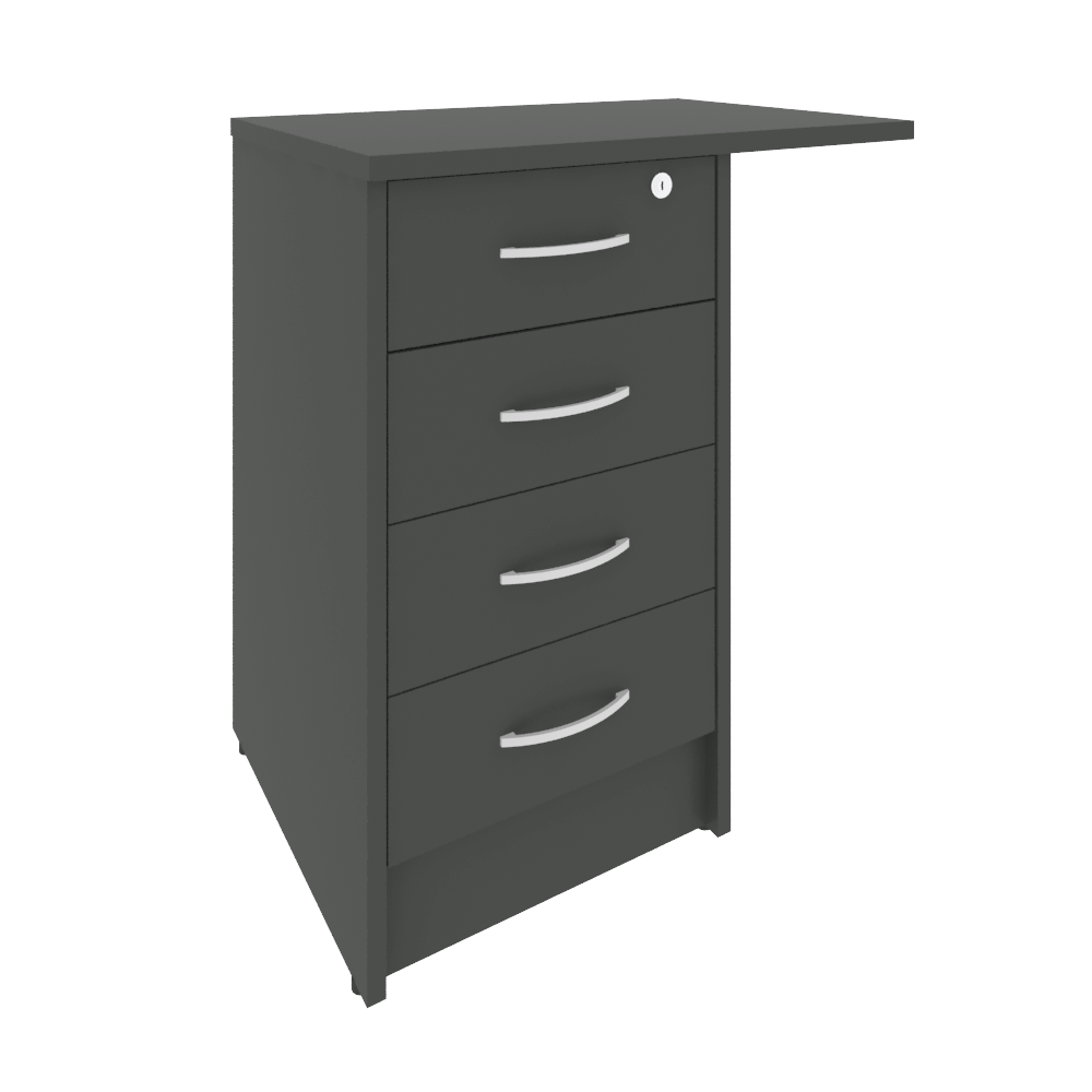 Тумба приставная с замком Рива Riva А. ТП-4.3 Антрацит 680*450*750