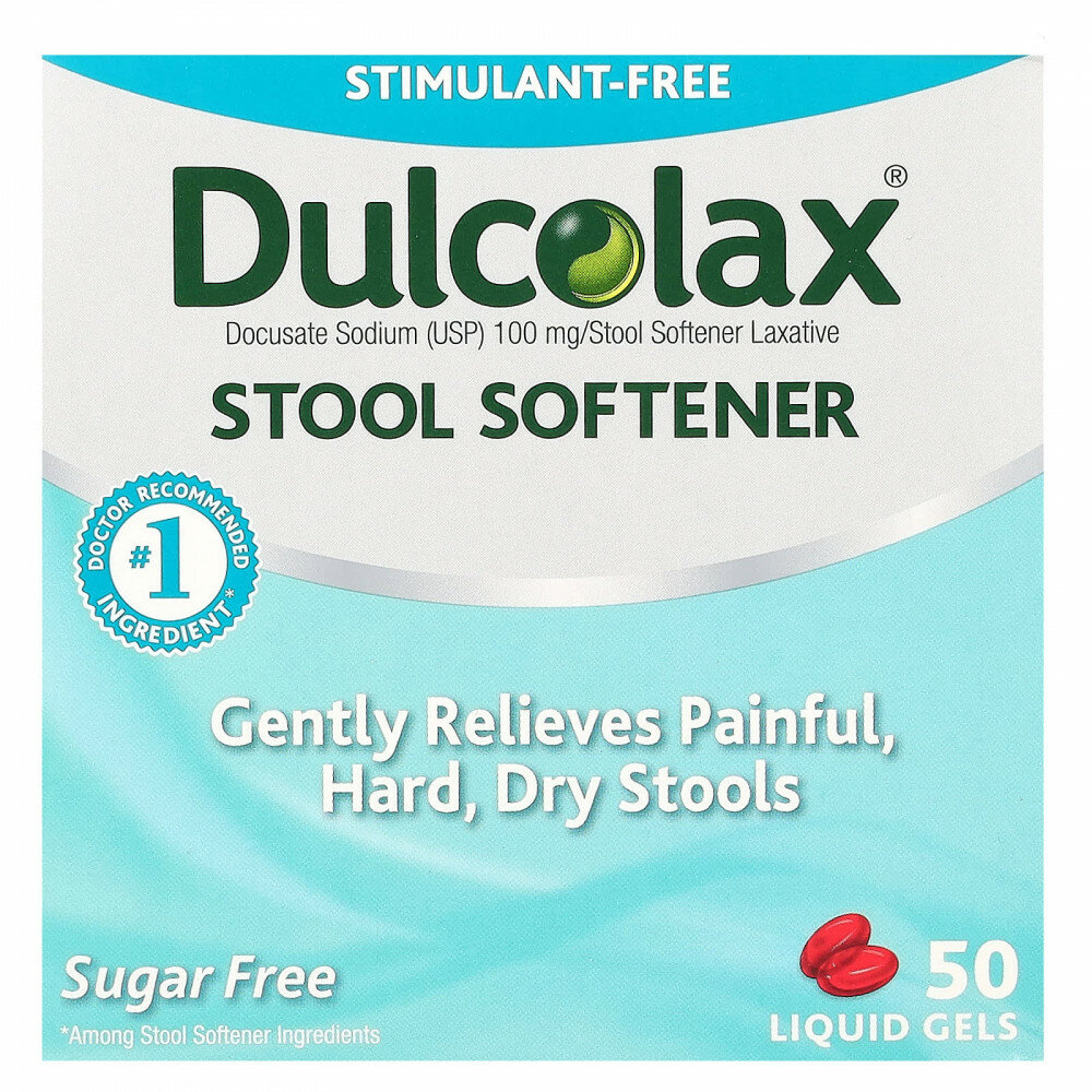 Dulcolax, средство для размягчения стула, 50 капсул в жидкой форме