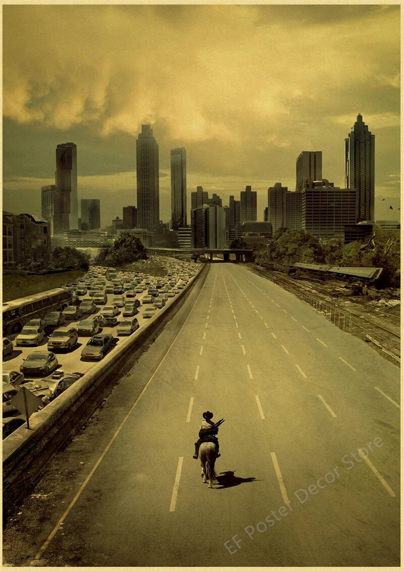 Плакат «Ходячие мертвецы» Рик Гранмс/Дарарил Диксон 33, A3