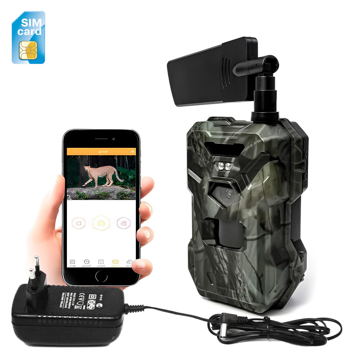 Фотоловушка 2К/4G для охоты и охраны дачи Filin HC-LTE-Pro-2K (880) (Ориг) (F83937LU) с SIM картой с датчиком движения и невидимой ночной ИК подсвет