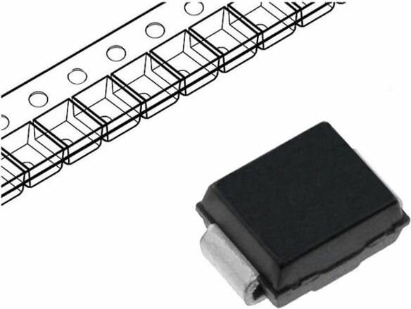 Диод DIODES INCORPORATED B1100B-13-F выпрямительный Шоттки, SMD, 100В, 1А, SMB, 1 шт