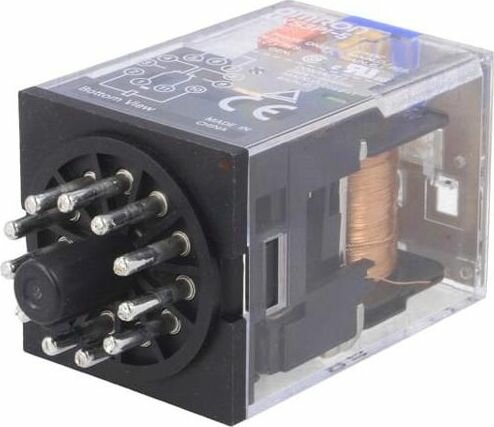 Реле OMRON MKS3PI-5 DC24 электромагнитное 3PDT Uобмотки 24ВDC 10A/250ВAC 10А 1 шт