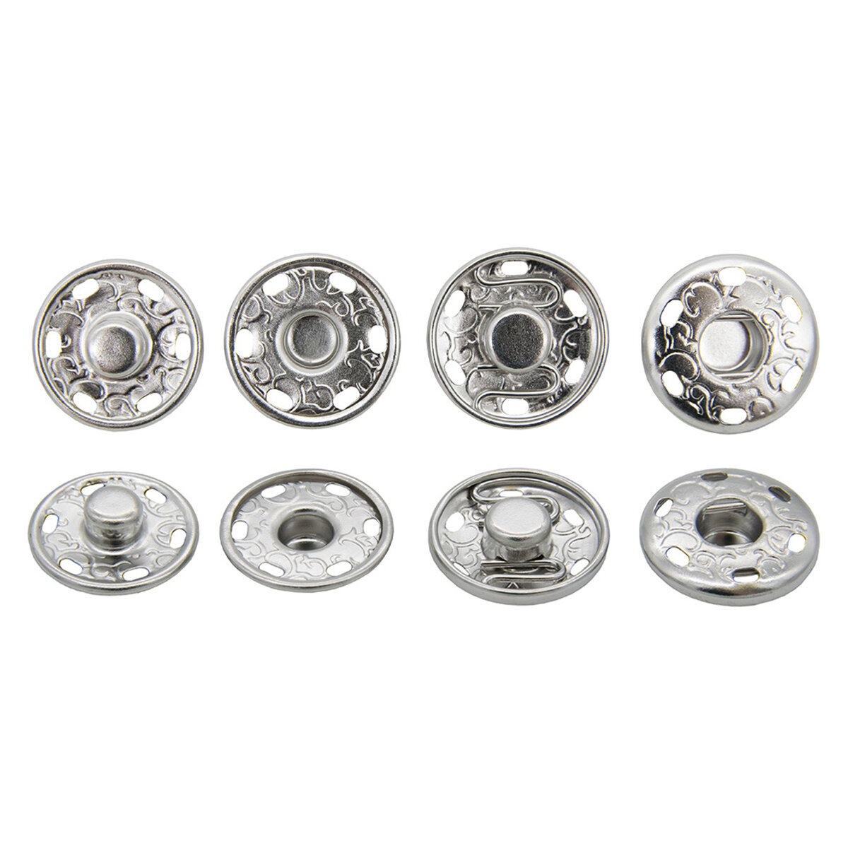 Кнопки для одежды пришивные 19 мм, Айрис, КПР1 (никель), 10 шт