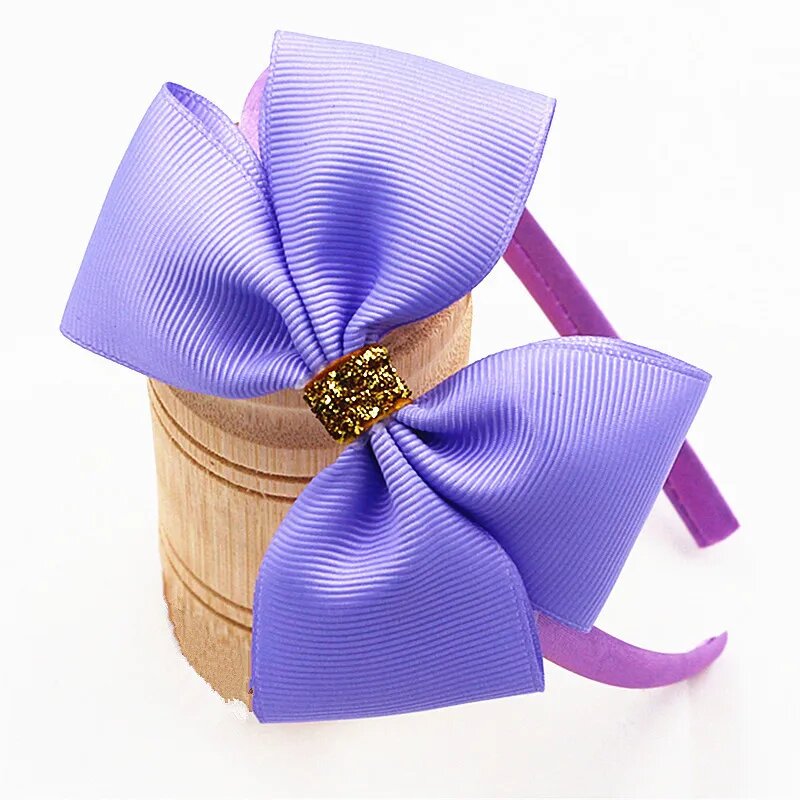 Хлопковая повязка для волос с бантом Фиолетовый, фиолетовый