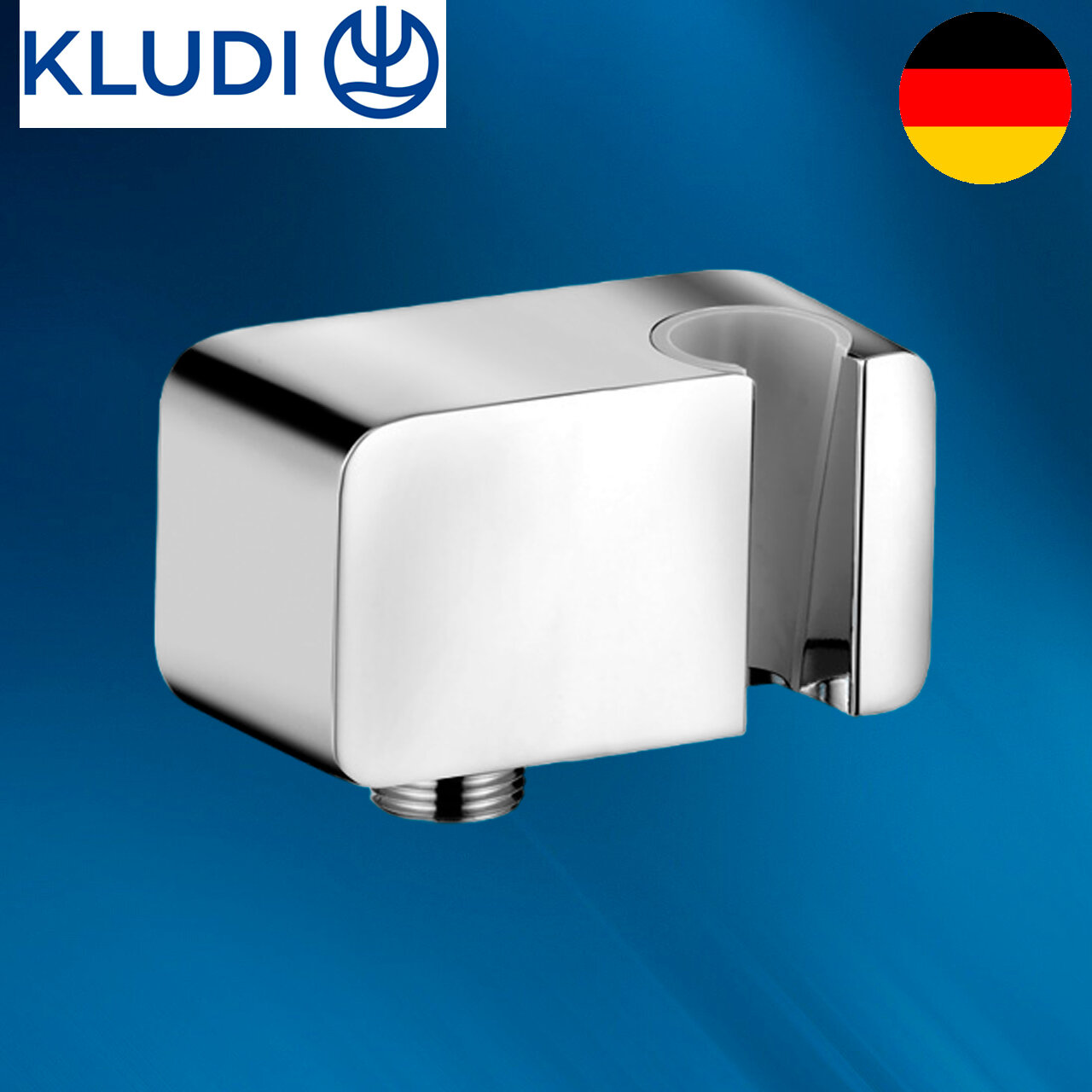 6556005-00 KLUDI A-QAb Шланговое присоединие, с настенным держателем д/душа, хром