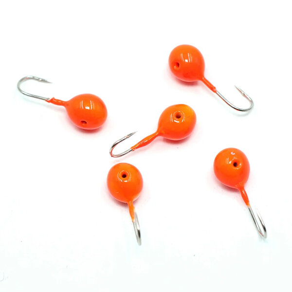 Мормышка вольфрамовая Yaman "Шар с отверстием" (Оранжевый), 0.6 г, d=4 мм Я-МР2305