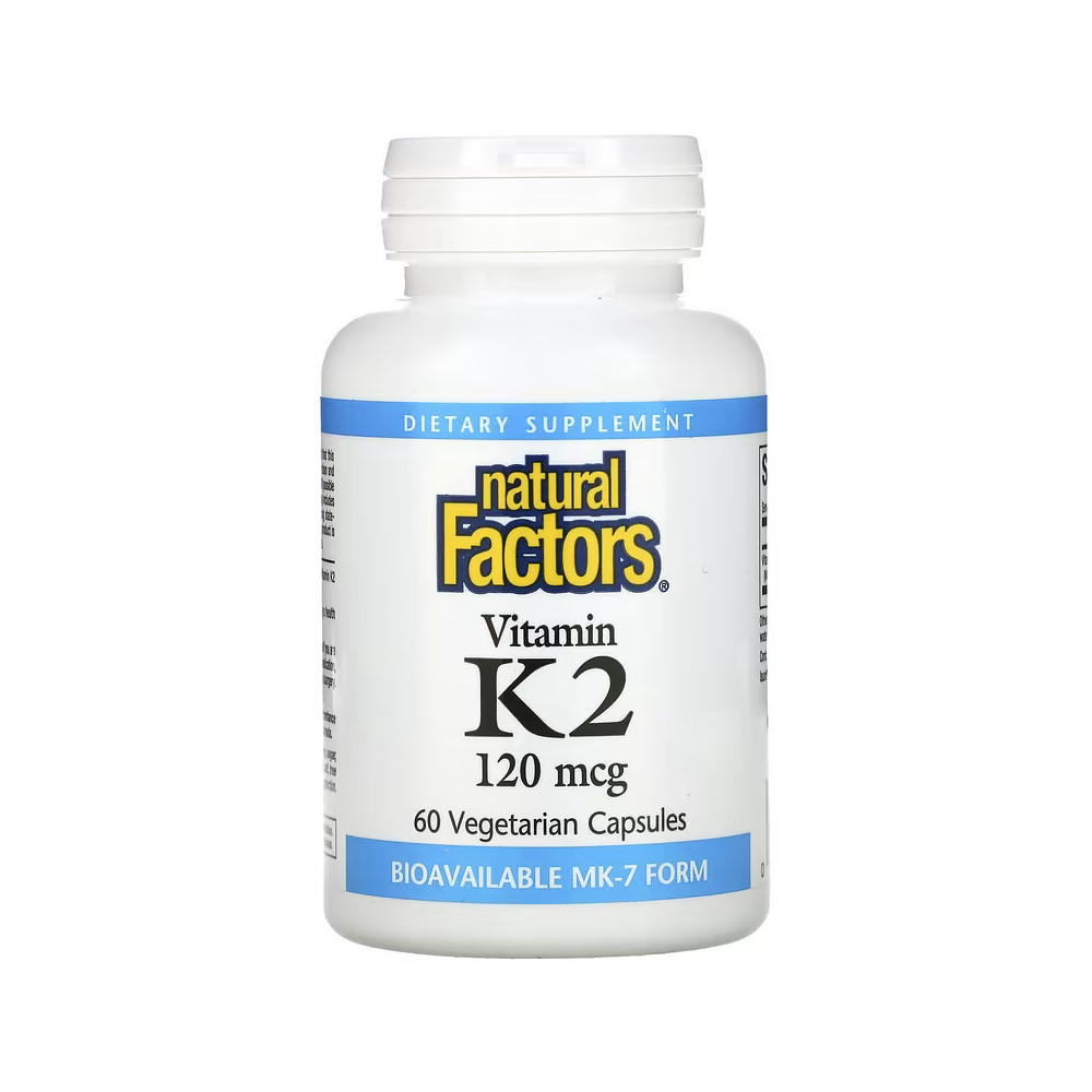 Natural Factors Vitamin K2, 120 мкг, 60 капсул