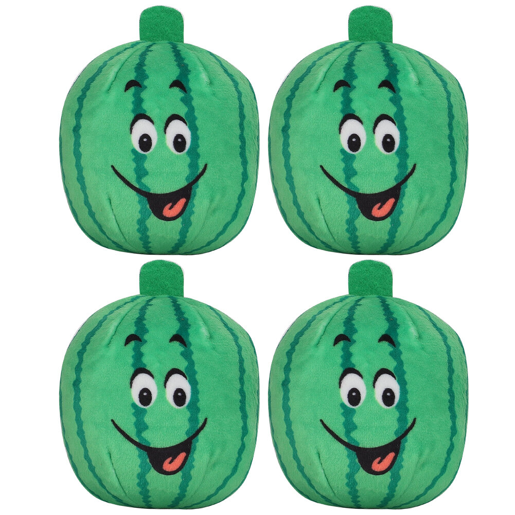 4 шт, мягкие плюшевые арбузные игрушки для домашних животных, игрушки для собак, кошек, скрипящие жевательные игрушки, интерактивные игрушки для снятия скуки, товары для домашних животных